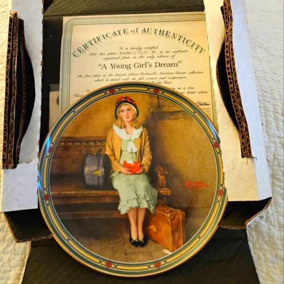 Knowles | Art | Norman Rockwell Commemorative Plate A Young Girls Dream ...